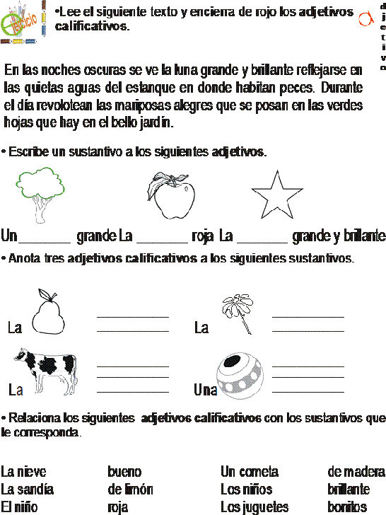 El adjetivo :: 3º de primaria
